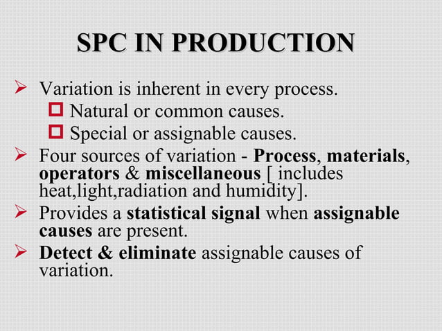 Meaning &significance of spc | PPT