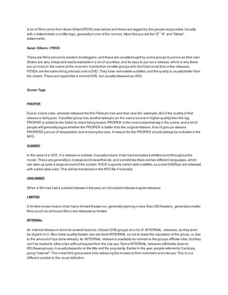 BD/BRrip, DVDrip, R5, PPVrip, TS, etc.. | DOCX