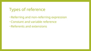 Meaning, thought, and reality. educationpptx | PPT