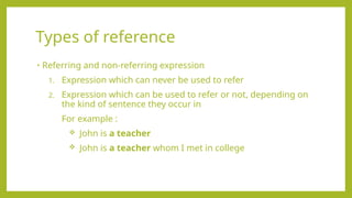 Meaning, thought, and reality. educationpptx | PPT