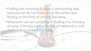 Meaning Through Music_English song_Vocational school grade X.pptx