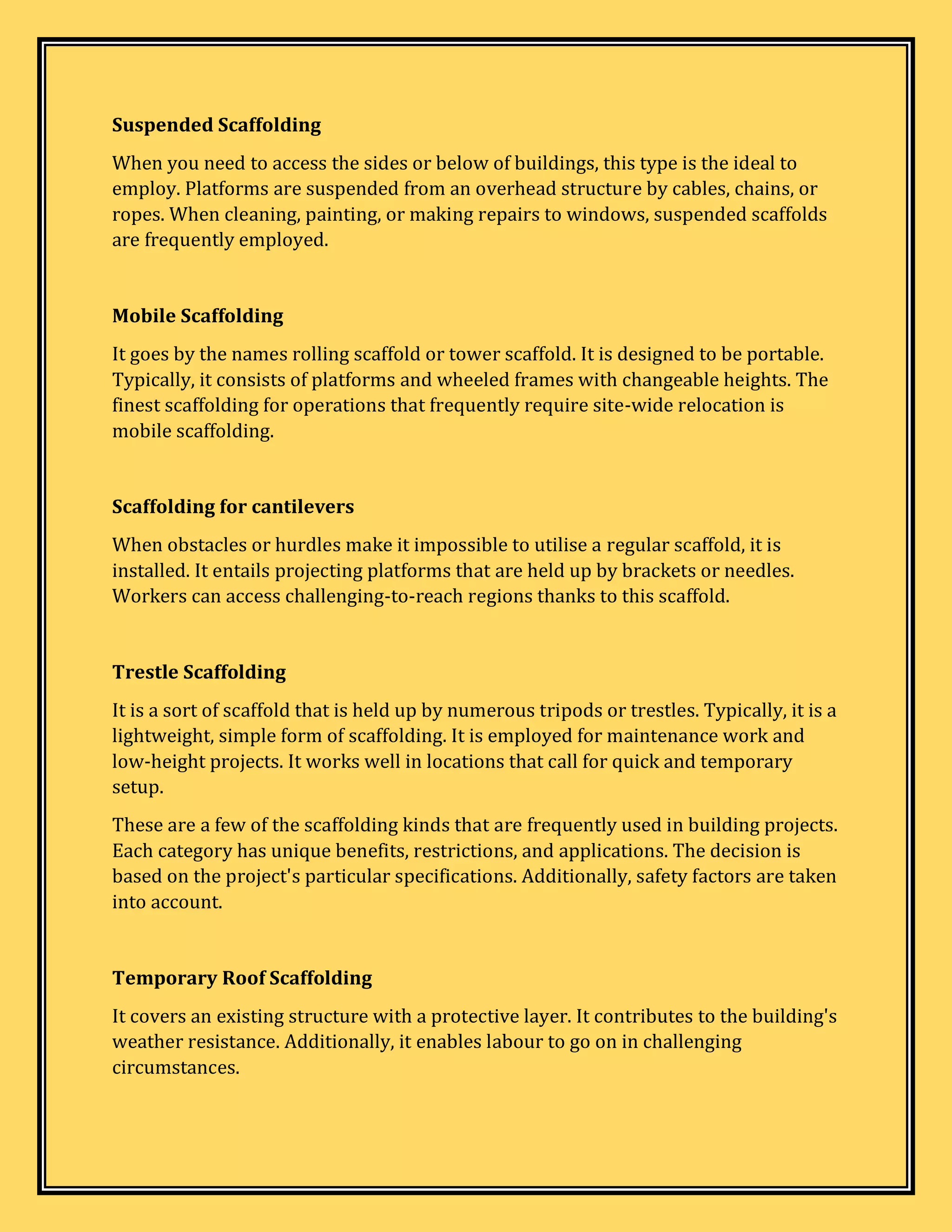 Meaning, Types, Uses, & Importance of Scaffolding.pdf Meaning, Types, Uses, & Importance of Scaffolding.pdf