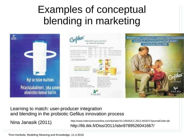 Timo Honkela: Metaphors, analogies and conceptual blending | PPT