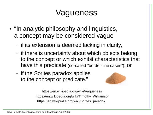 Vagueness Definition