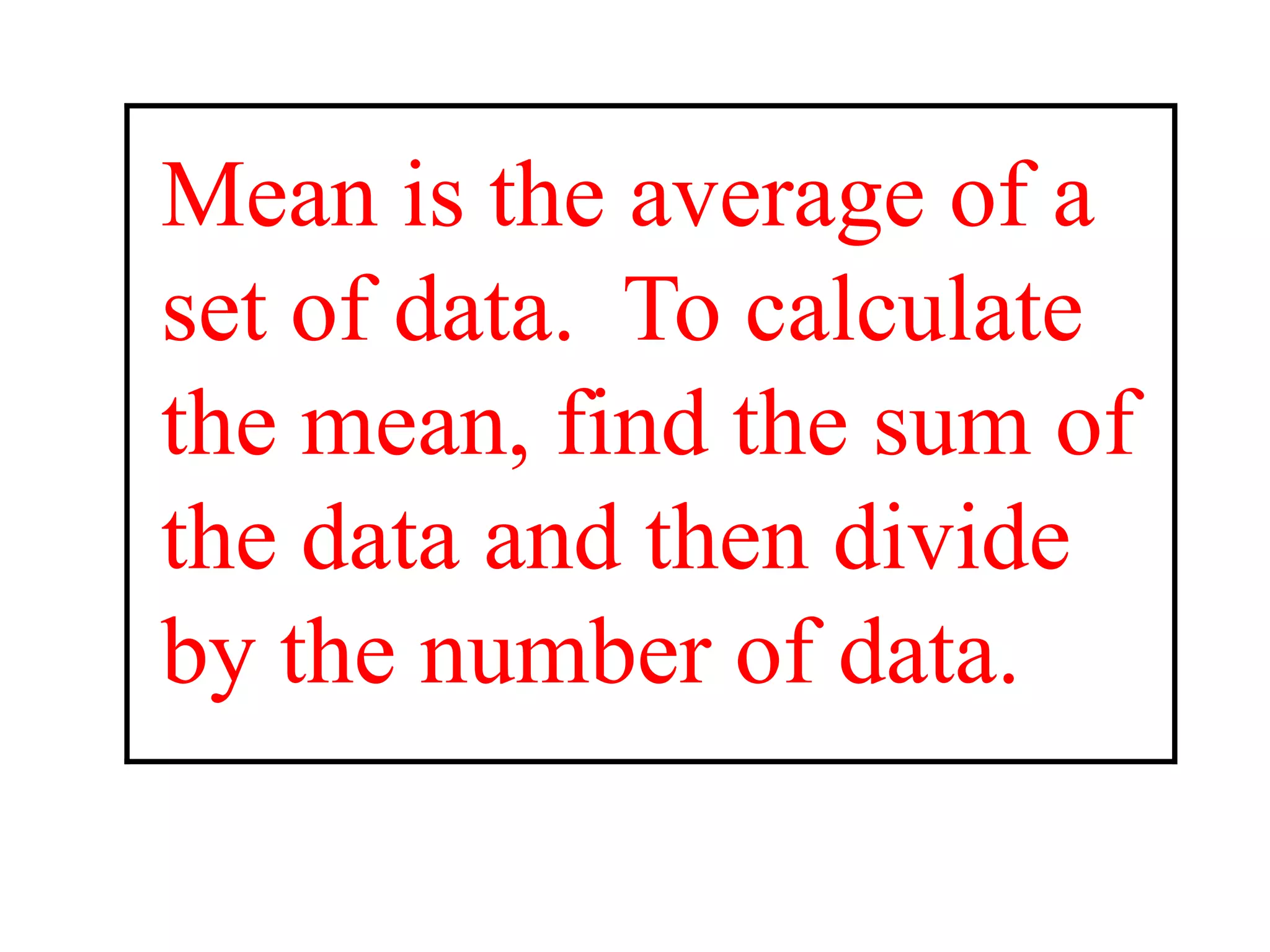 Mean, median, and mode | PPT