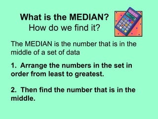 Mean Median Mode and Range | PPT