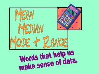 Basic Mean median mode Standard Deviation | PPT
