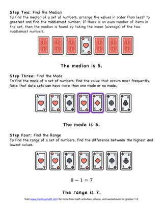 Mean median mode card game | PDF