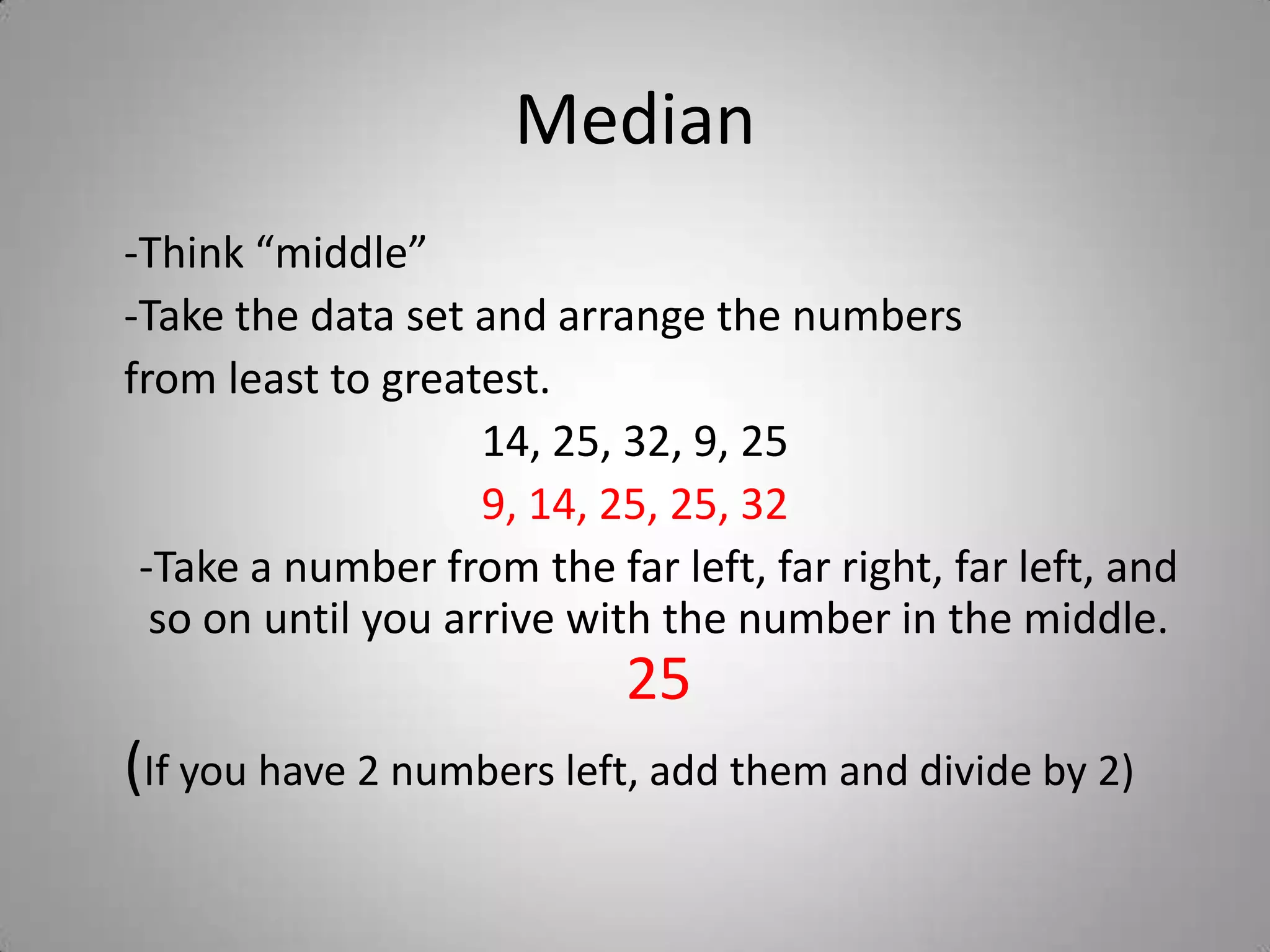 Mean, median, mode, and range | PPTX