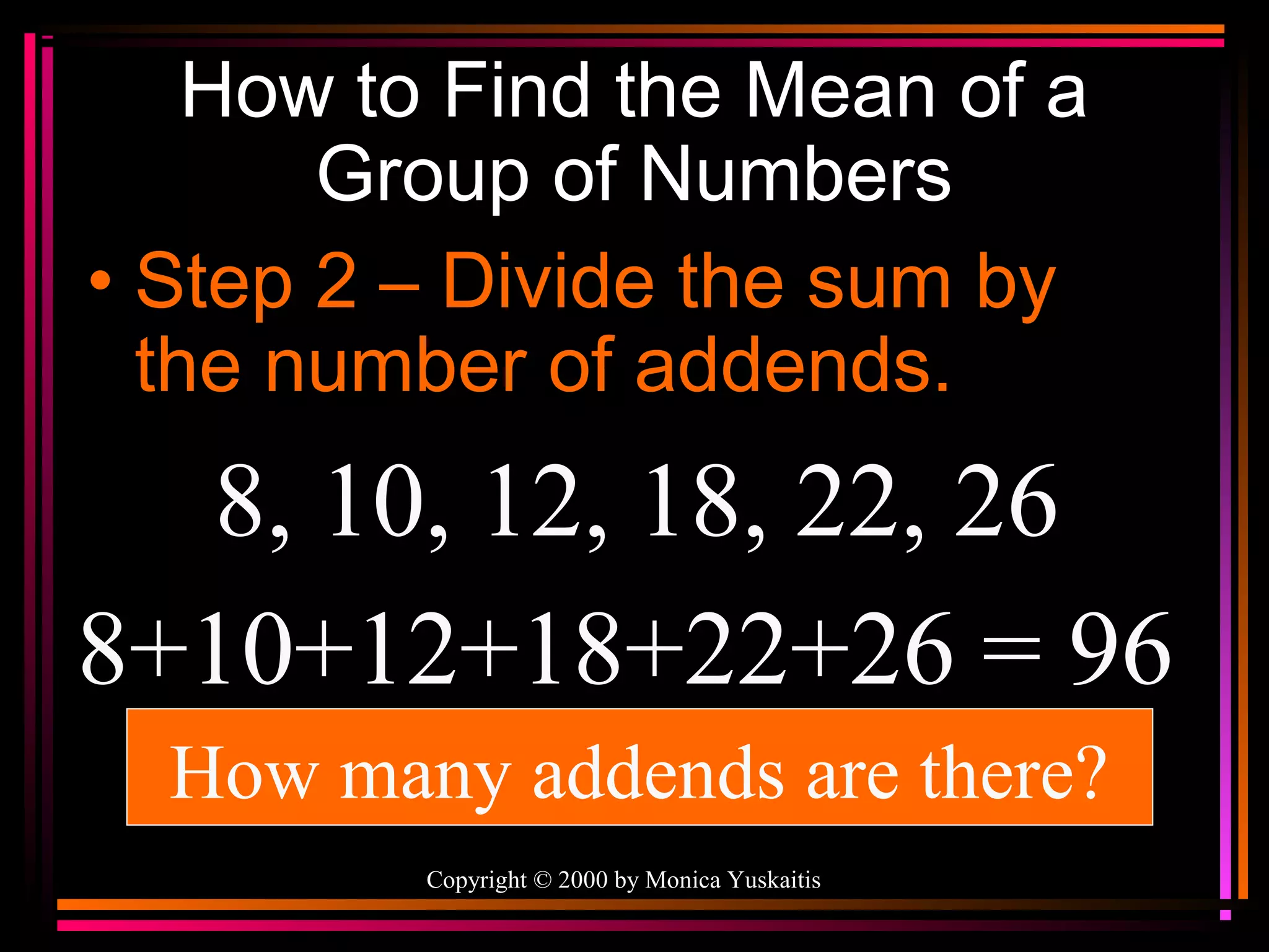 Mean, median, mode and range power point | PPT
