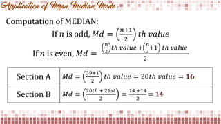 Mean median mode (application) | PPTX | Educational Assessment | Education