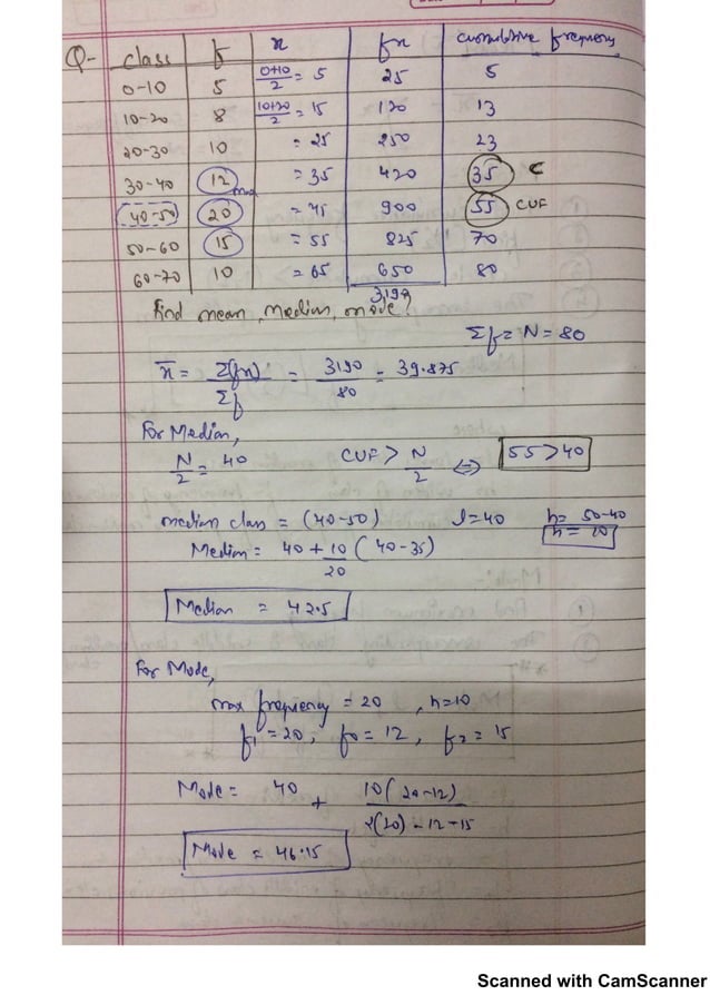 Mean Median Mode & Box Plot | PDF