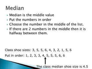 Mean median mode_range | PPT