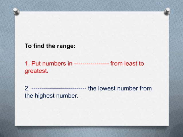 Mean, median, mode, & range ppt | PPTX