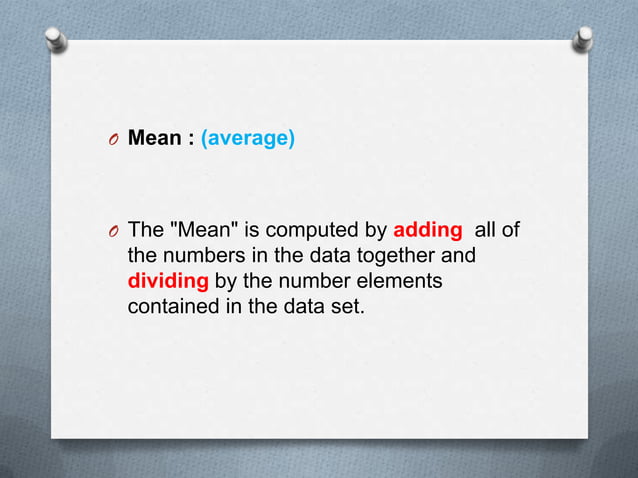 Mean, median, mode, & range ppt | PPTX