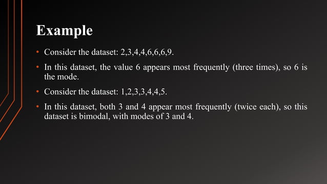 Descriptive Statistics: Mean, Median Mode and Standard Deviation. | PPTX