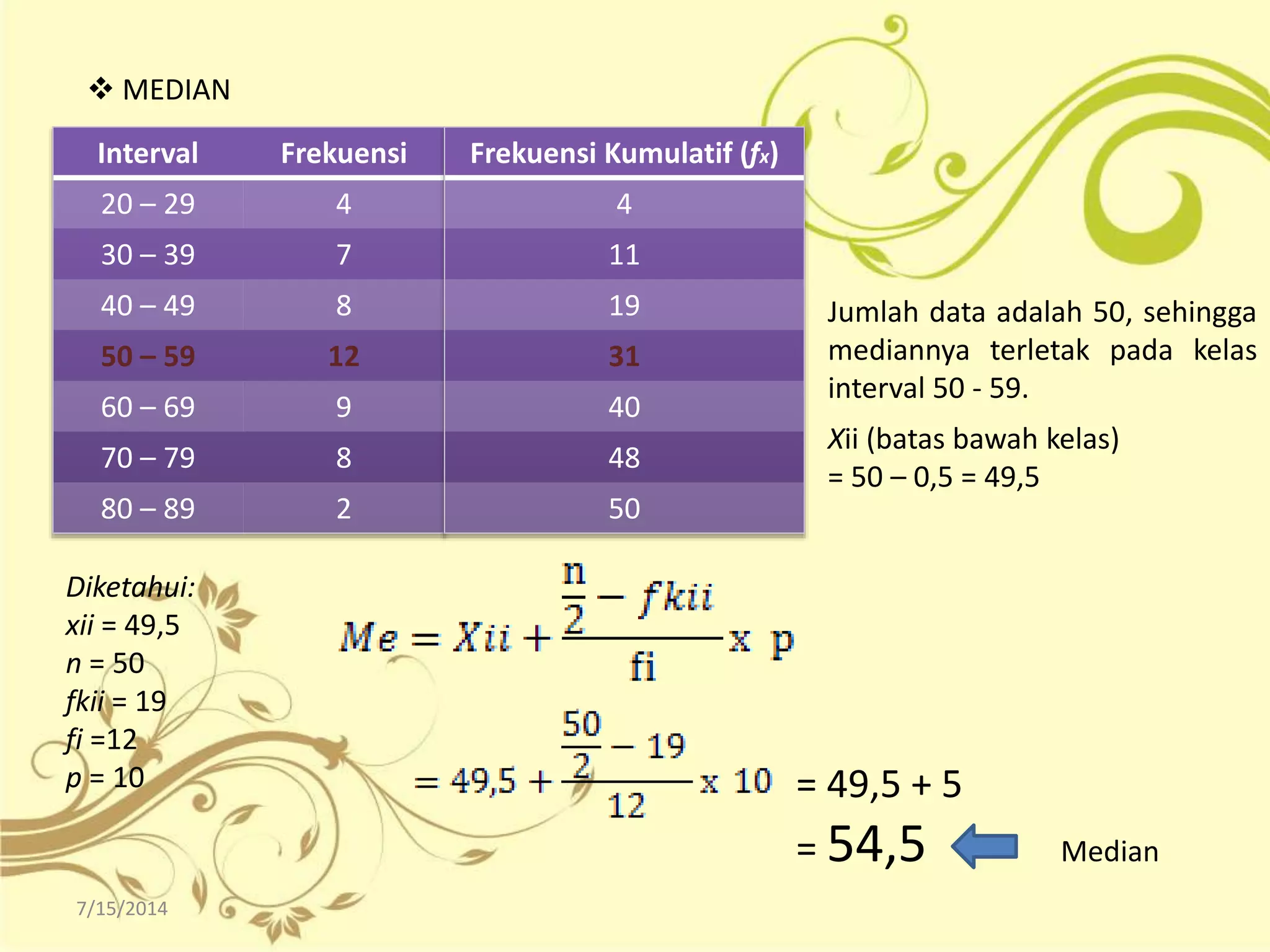 Mean, median, modus | PPTX