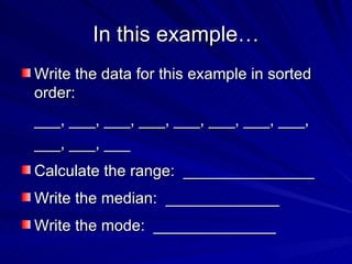 Mean Median Range Mode On Ti 84 | PPT