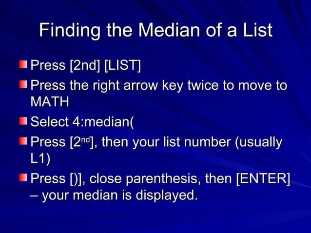 Mean Median Range Mode On Ti 84 | PPT | Computing | Technology & Computing