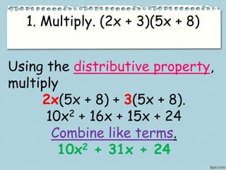 Multiplying Polynomials | PPTX