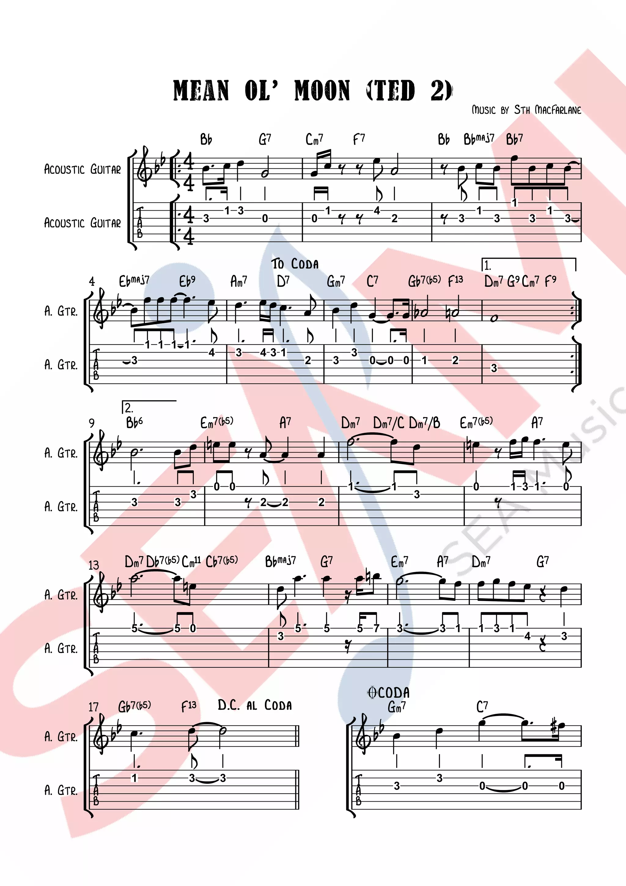 Sheet Mean ol' moon | PDF