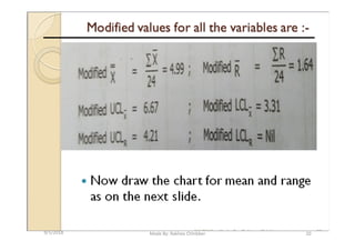 Mean range chart statistical quality chart | PPT