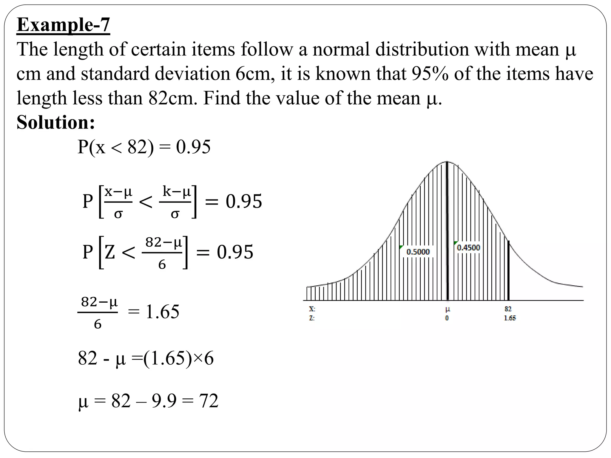 Mean, s.d, quartiles, deciles, percentiles by using normal distribution ...