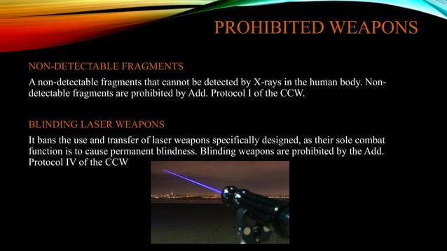 MEANS AND METHODS OF WARFARE UNDER INTERNATIONAL HUMANITARIAN LAW | PPTX