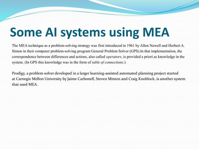 Means end analysis, knowledge in learning | PPTX