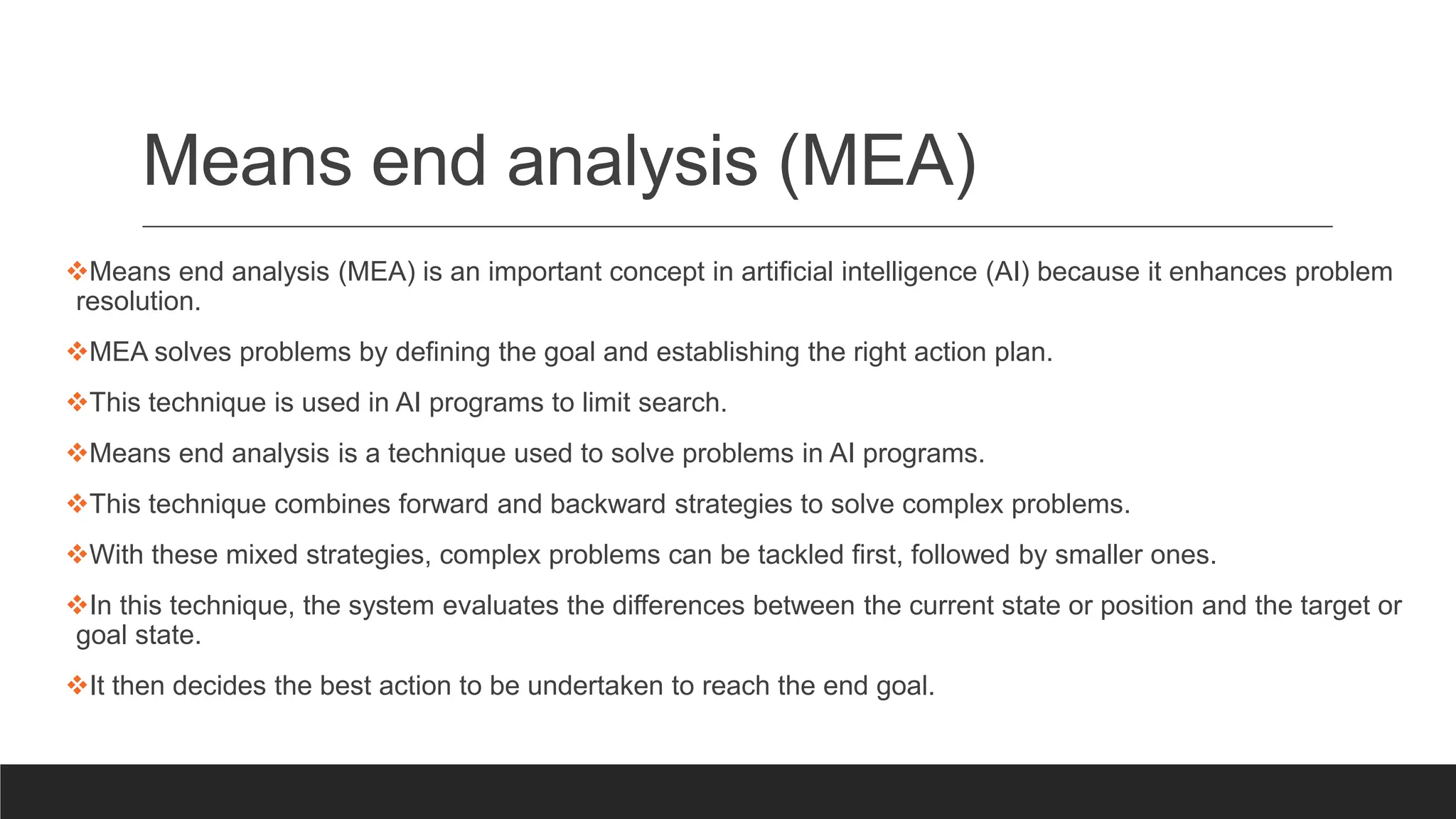 Means End Analysis (MEA) in Artificial.pptx