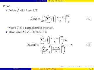 Meanshift Tracking Presentation | PDF