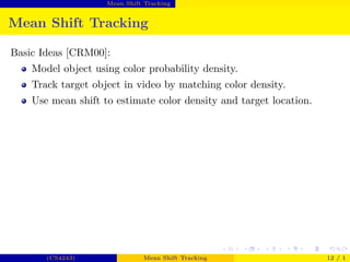 Meanshift Tracking Presentation | PDF