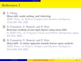 Meanshift Tracking Presentation | PDF