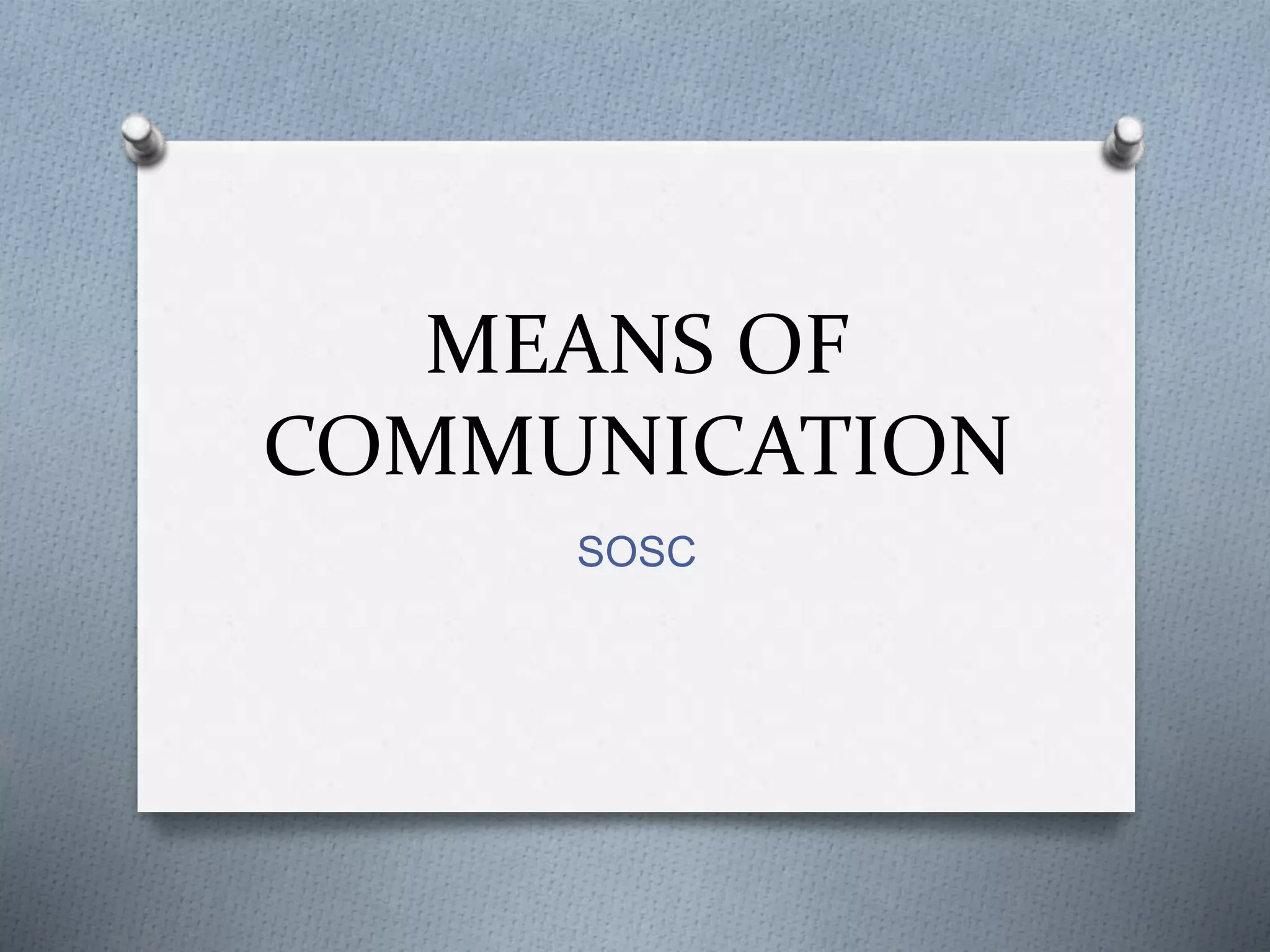 Means of communication | PPT