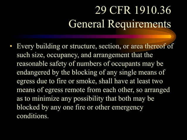 Means_of_egress and escape plan as per osha requrments | PPT