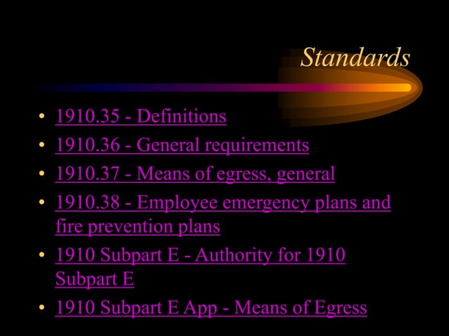 Means_of_egress and escape plan as per osha requrments | PPT