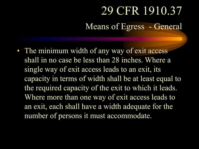 Means_of_egress and escape plan as per osha requrments | PPT