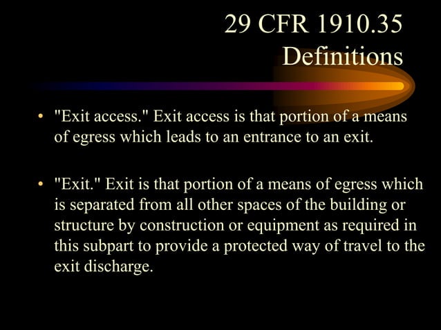 Means_of_egress and escape plan as per osha requrments | PPT
