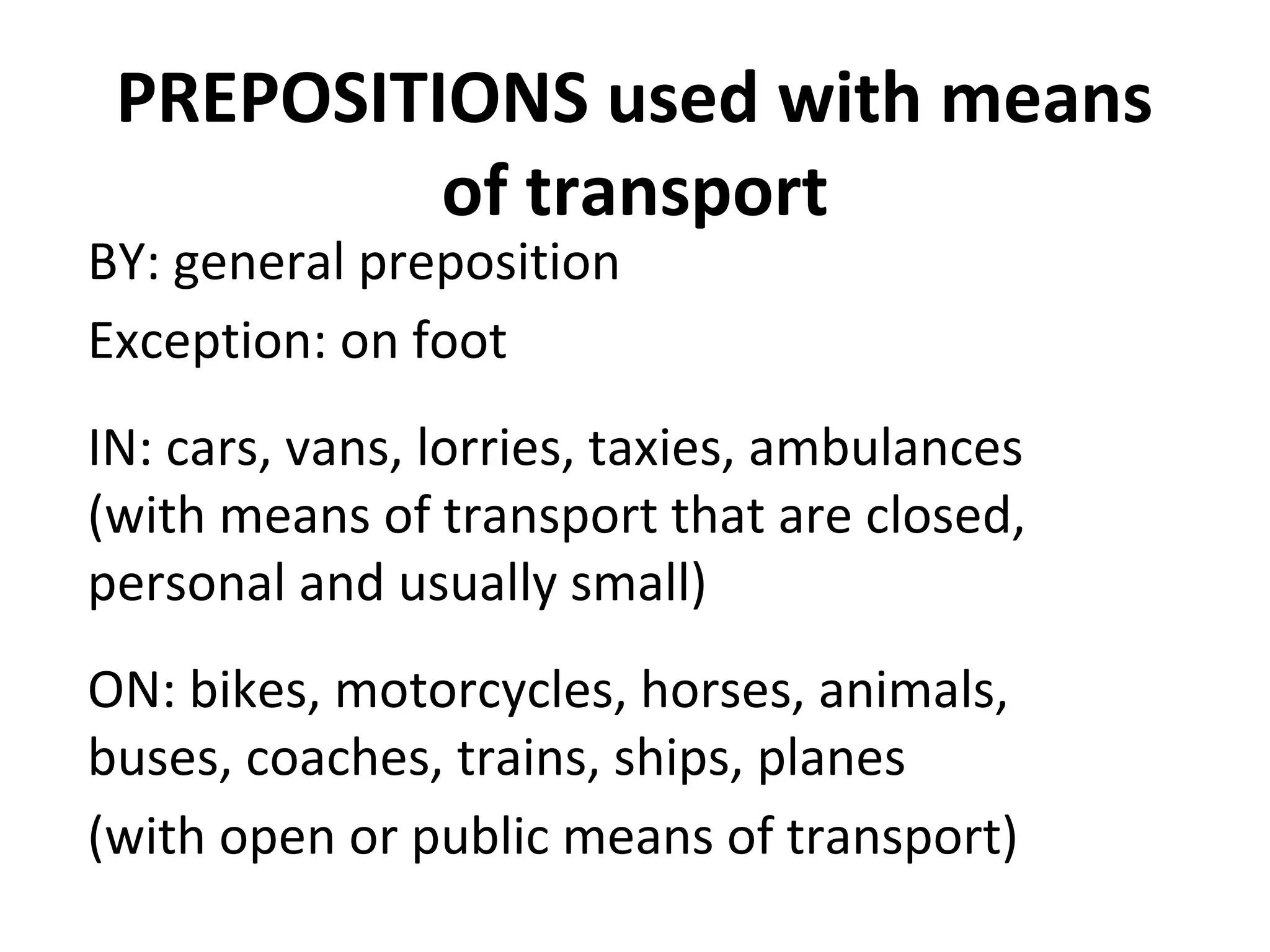 Means of transport | PPT