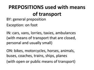 Means of transport | PPT