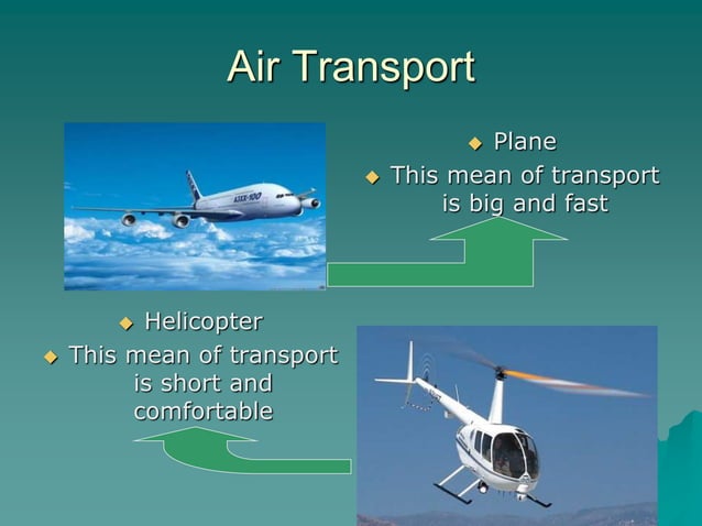means of transport presentation voyage type | PPT