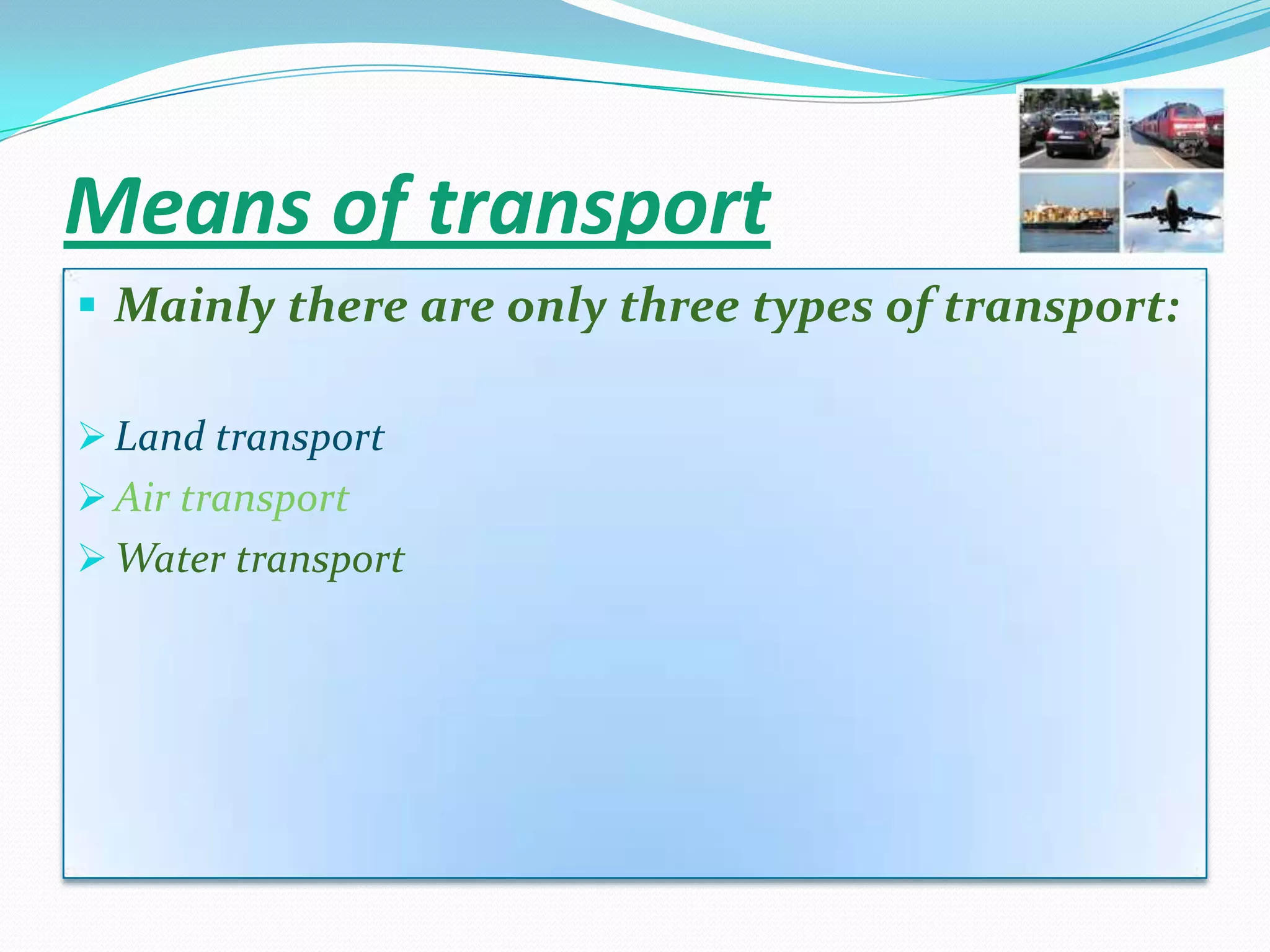 Means of transport3 | PPTX