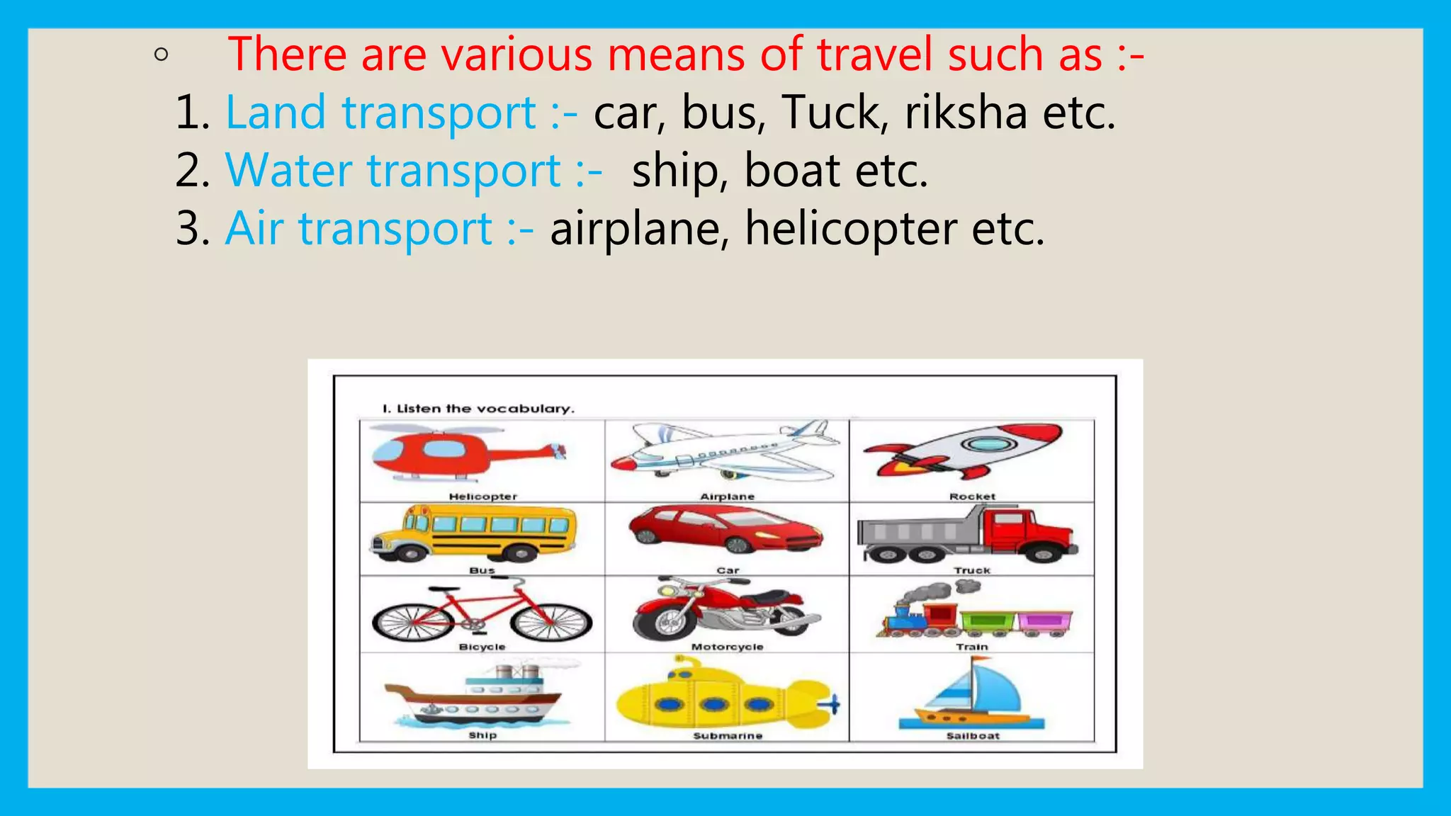 Means of transport | PPTX