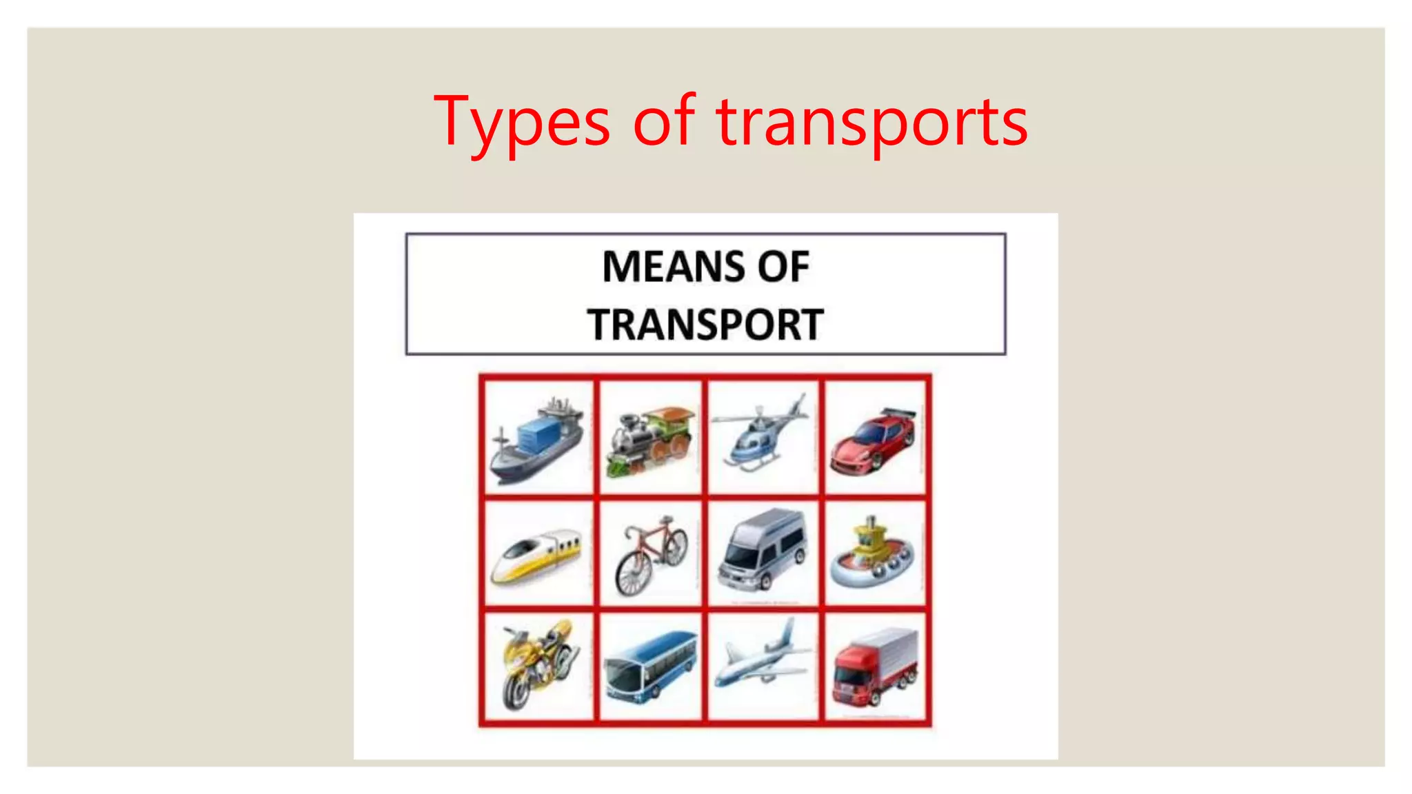 Means of transport | PPTX