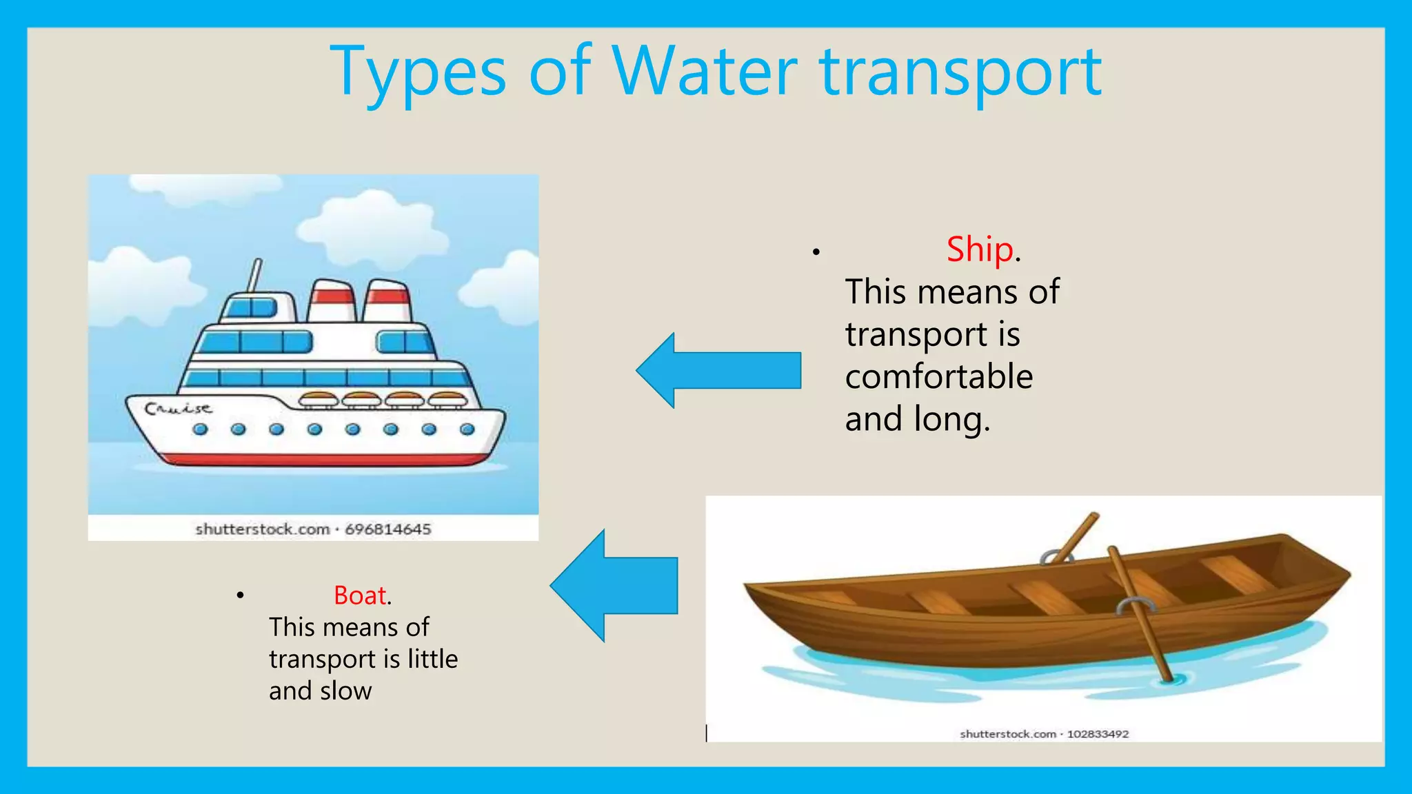 Means of transport | PPTX | Cruises | Travel Type