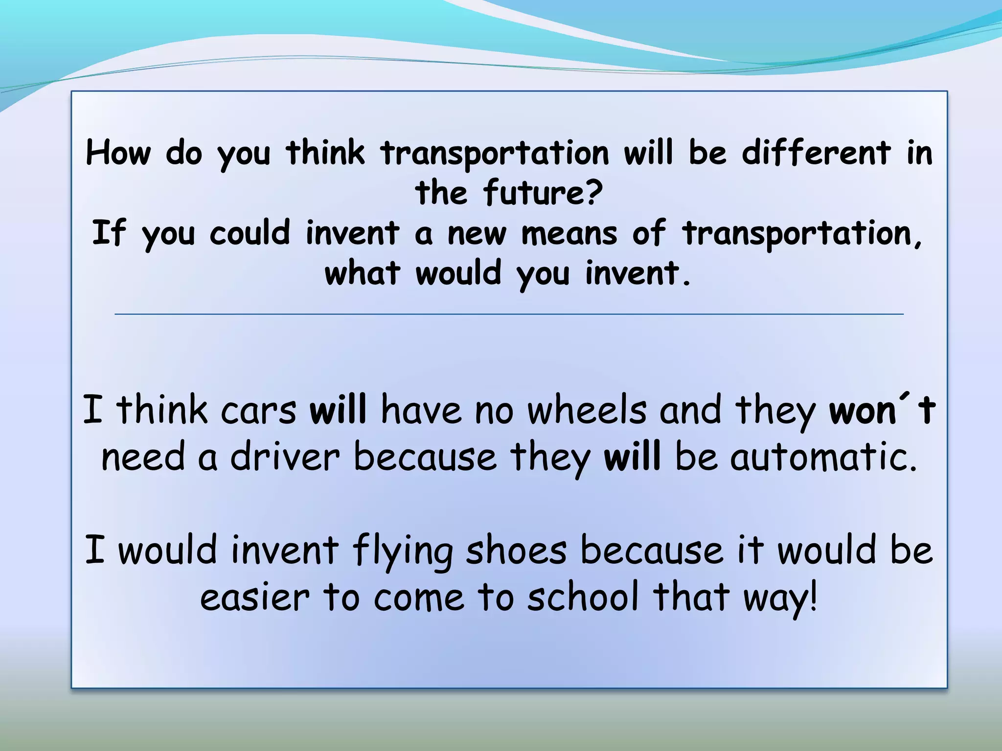 Trinity Grade 5: Means of transports | PPT
