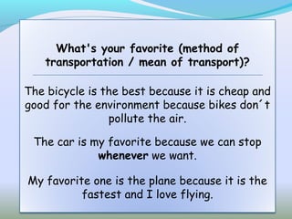Trinity Grade 5: Means of transports | PPT