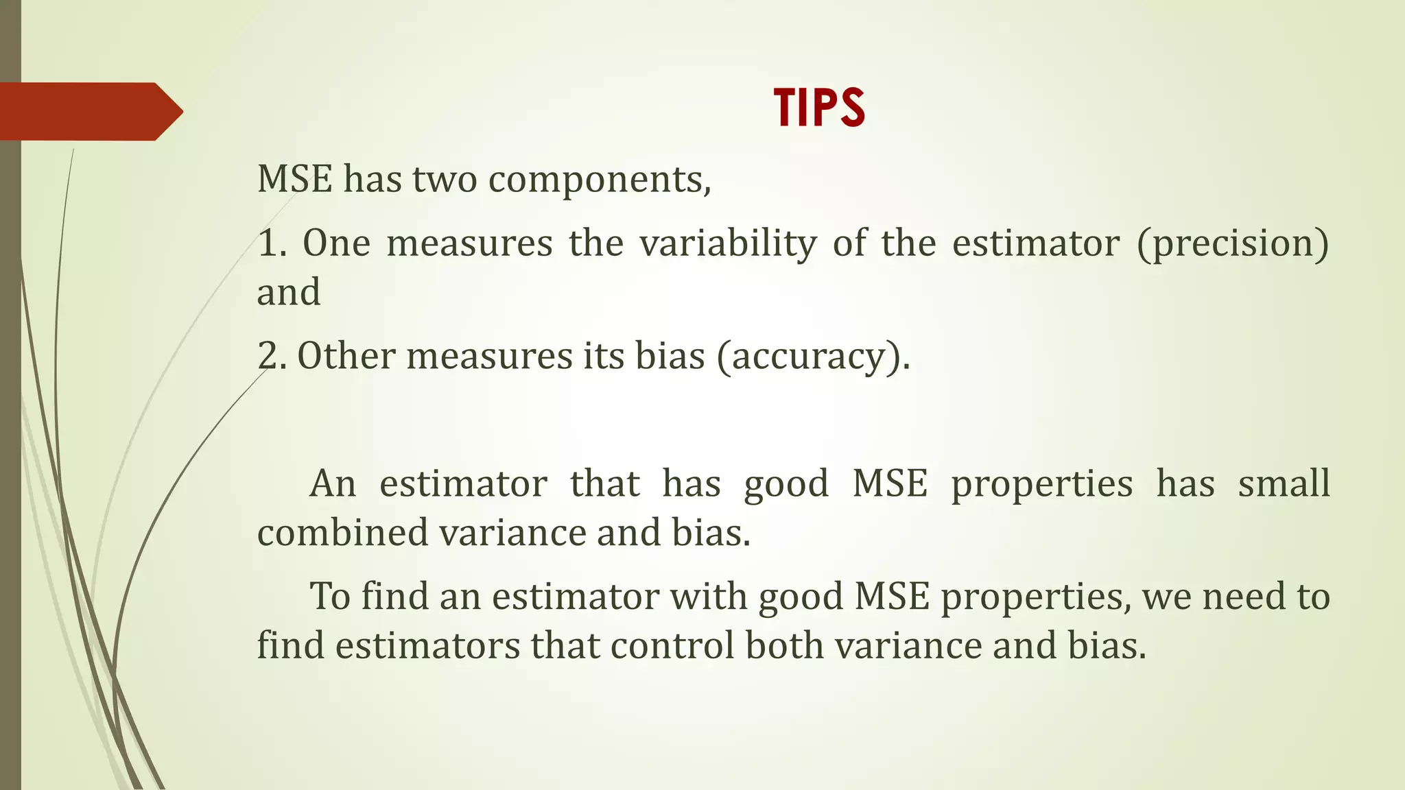 Mean Squared Error (MSE) of an Estimator | PDF