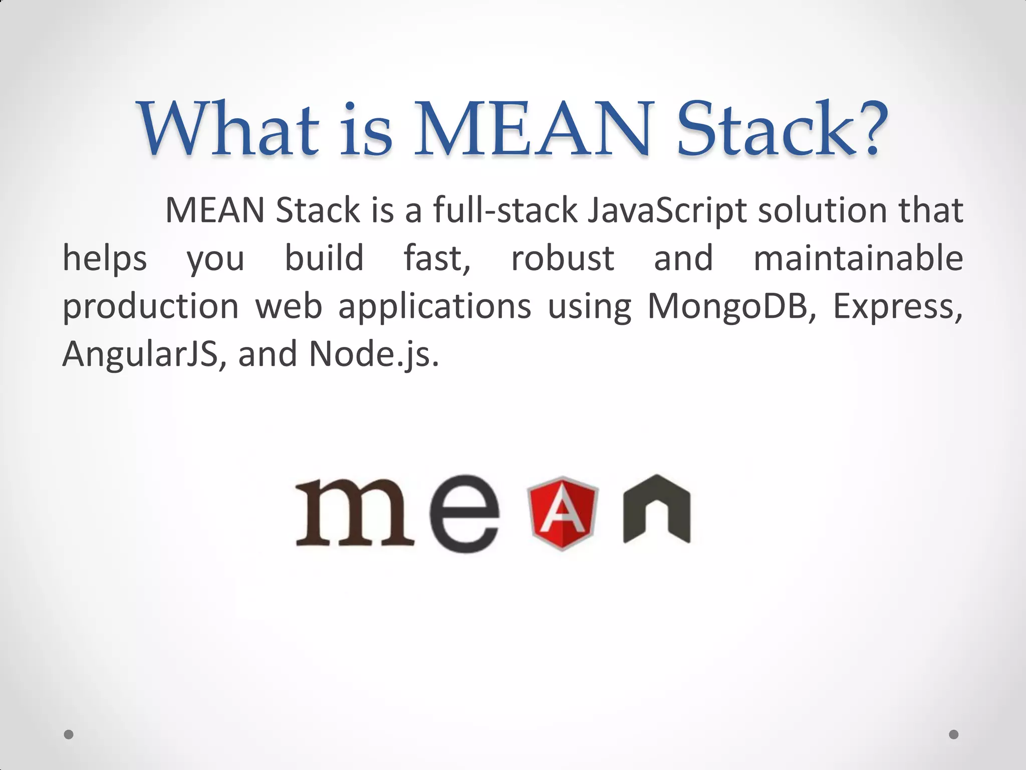 MEAN Stack | PDF