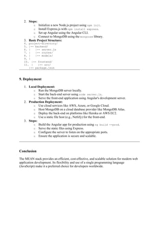 MEAN stack for Web Application Development | PDF